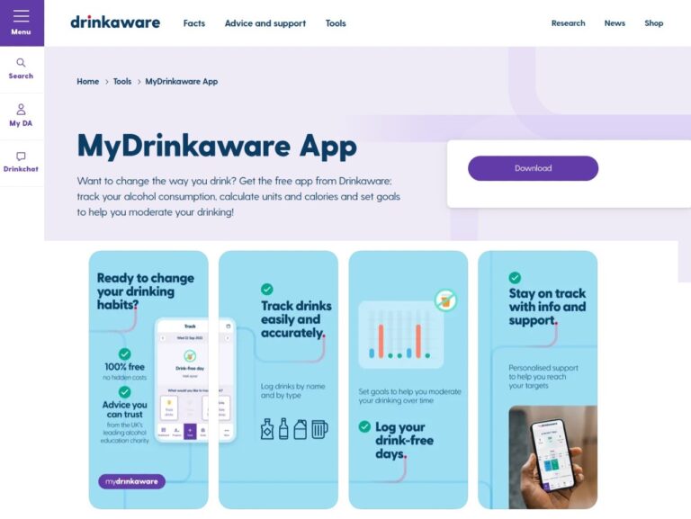 Drinkaware Alcohol Advice and Drink Tracker App – Sober Eastbourne